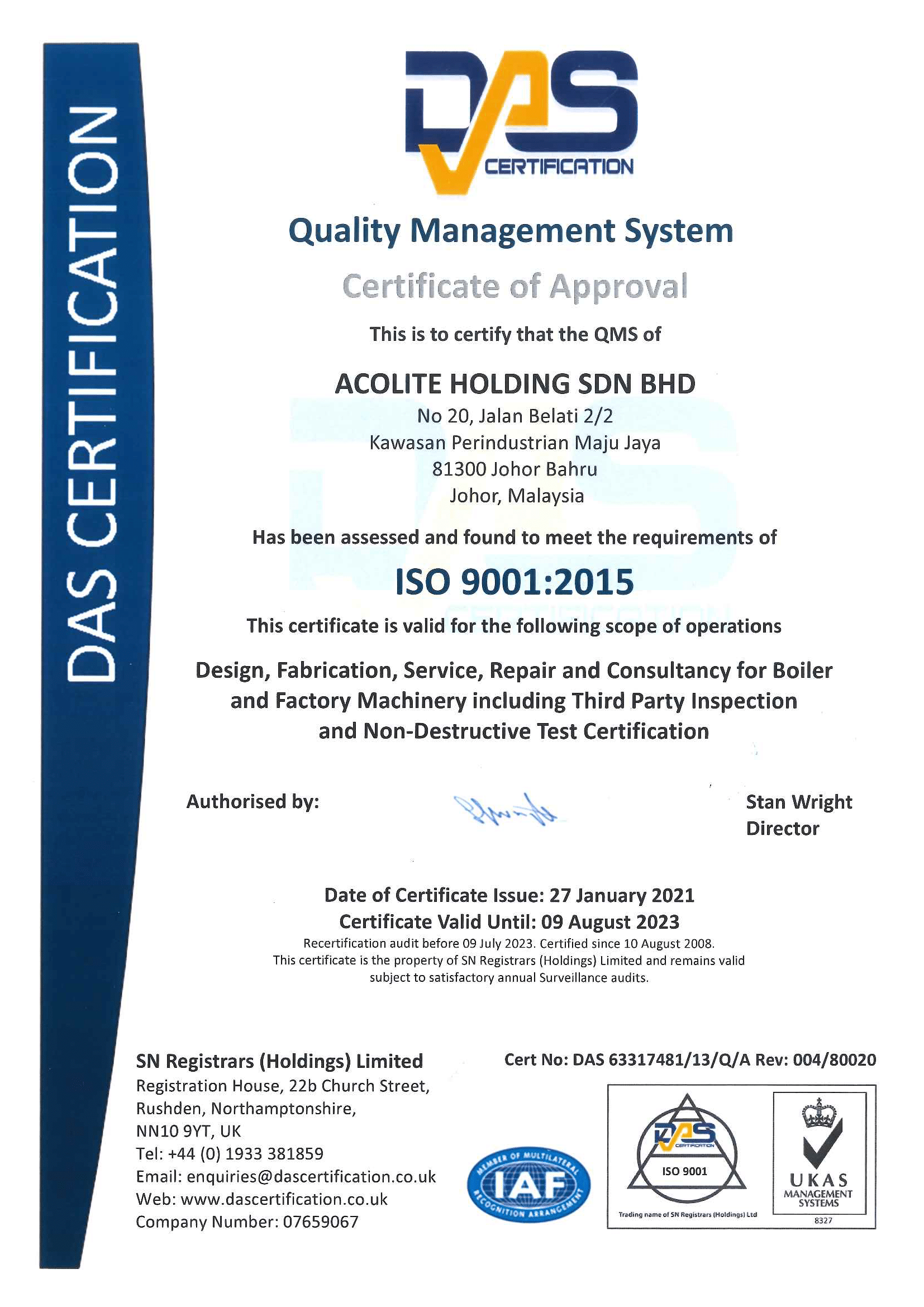 Acolite Holding - Power Plant & Boiler Consultant Johor Bahru (JB) DOSH ...